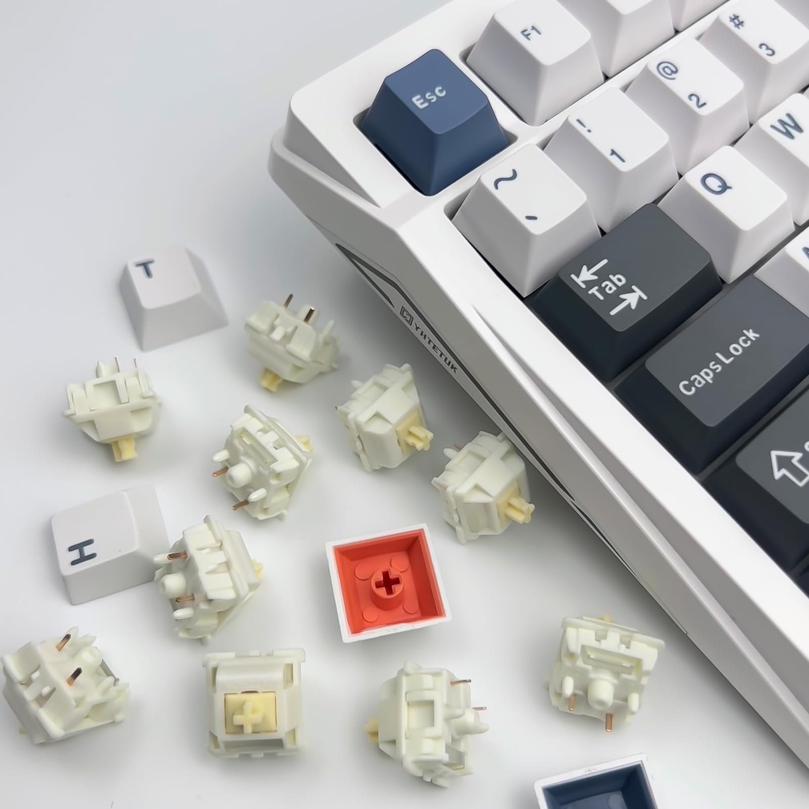 Snapklik.com : Gateron Cream Keyboard Switches,Dual-Stage Spring RGB ...