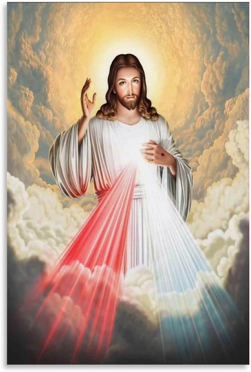 Amazon.com: ANATUM Poster of Jesus Christ Jesus' Divine Mercy Poster ...