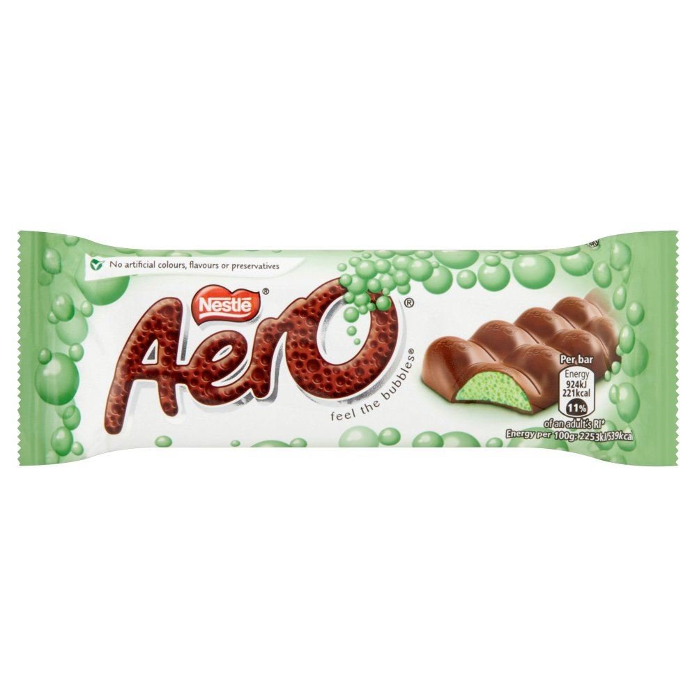 Amazon.com : Aero Bubbly Mint Bar - 40g - Pack of 3 (40g x 3 Bars) by ...