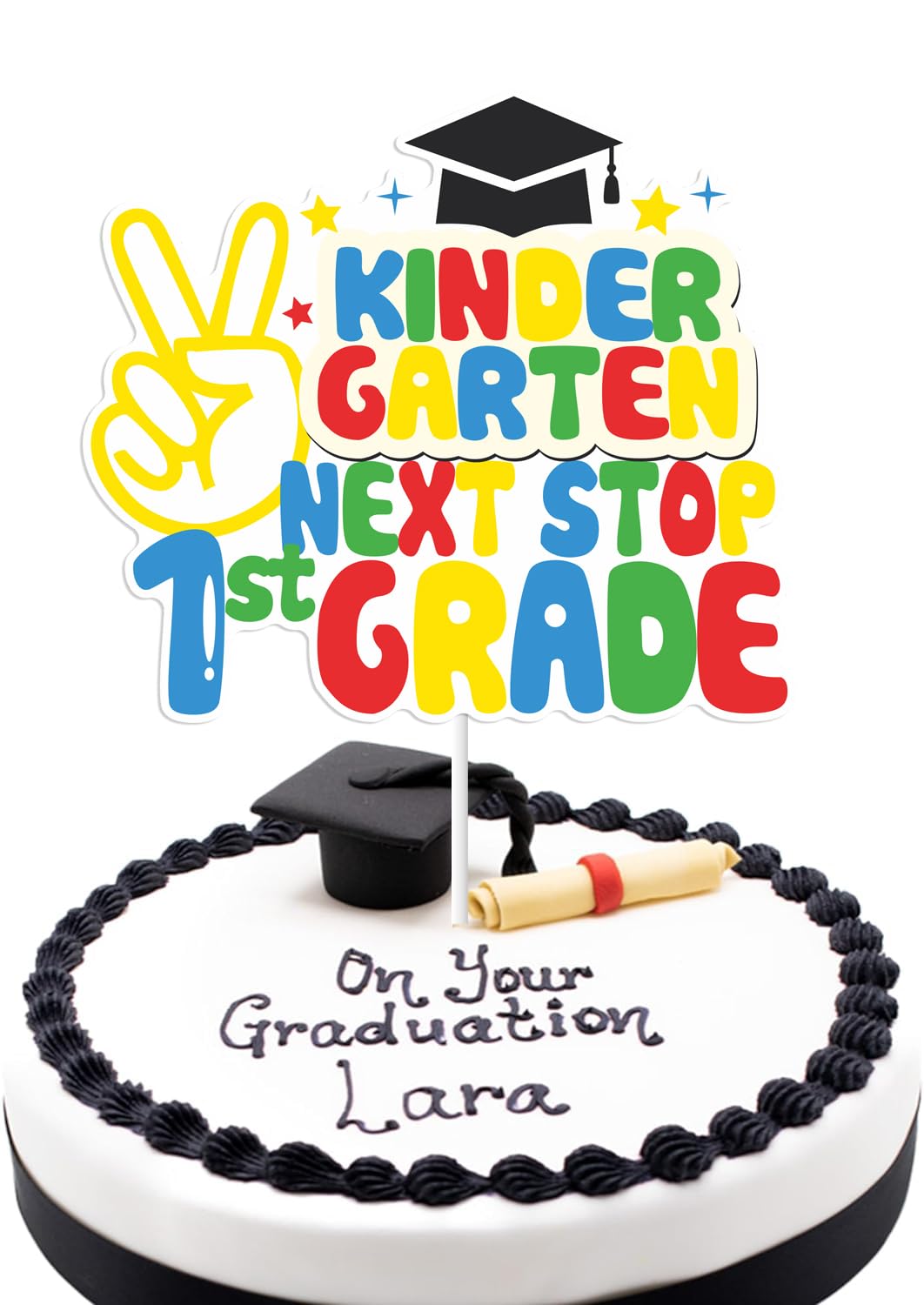 Amazon.com: Peace Out Kindergarten Cake Topper,Kindergarten Graduation ...