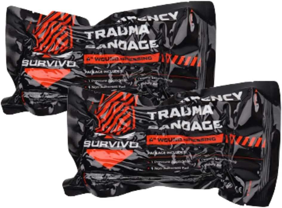 Amazon.com: SURVIVD (2 Pack) Emergency Israeli Style Compression ...