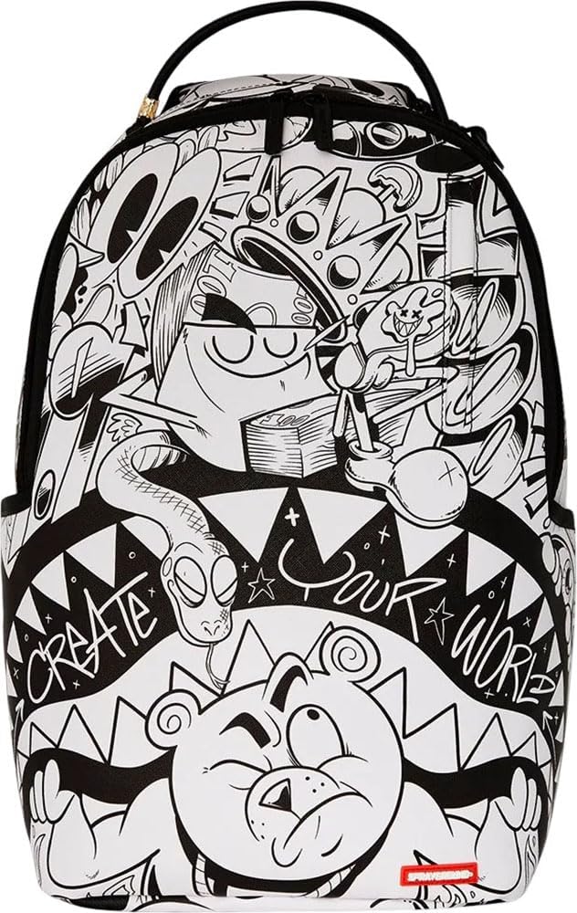 Amazon.com: Sprayground - Heavy Sharkmouth Doodle Dlxsv Backpack, Color ...