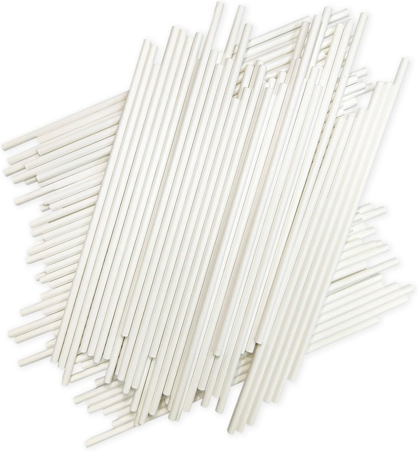 Amazon.com: 100 Count 6 INCH White Paper Lollipop Sticks,Cake Pop ...