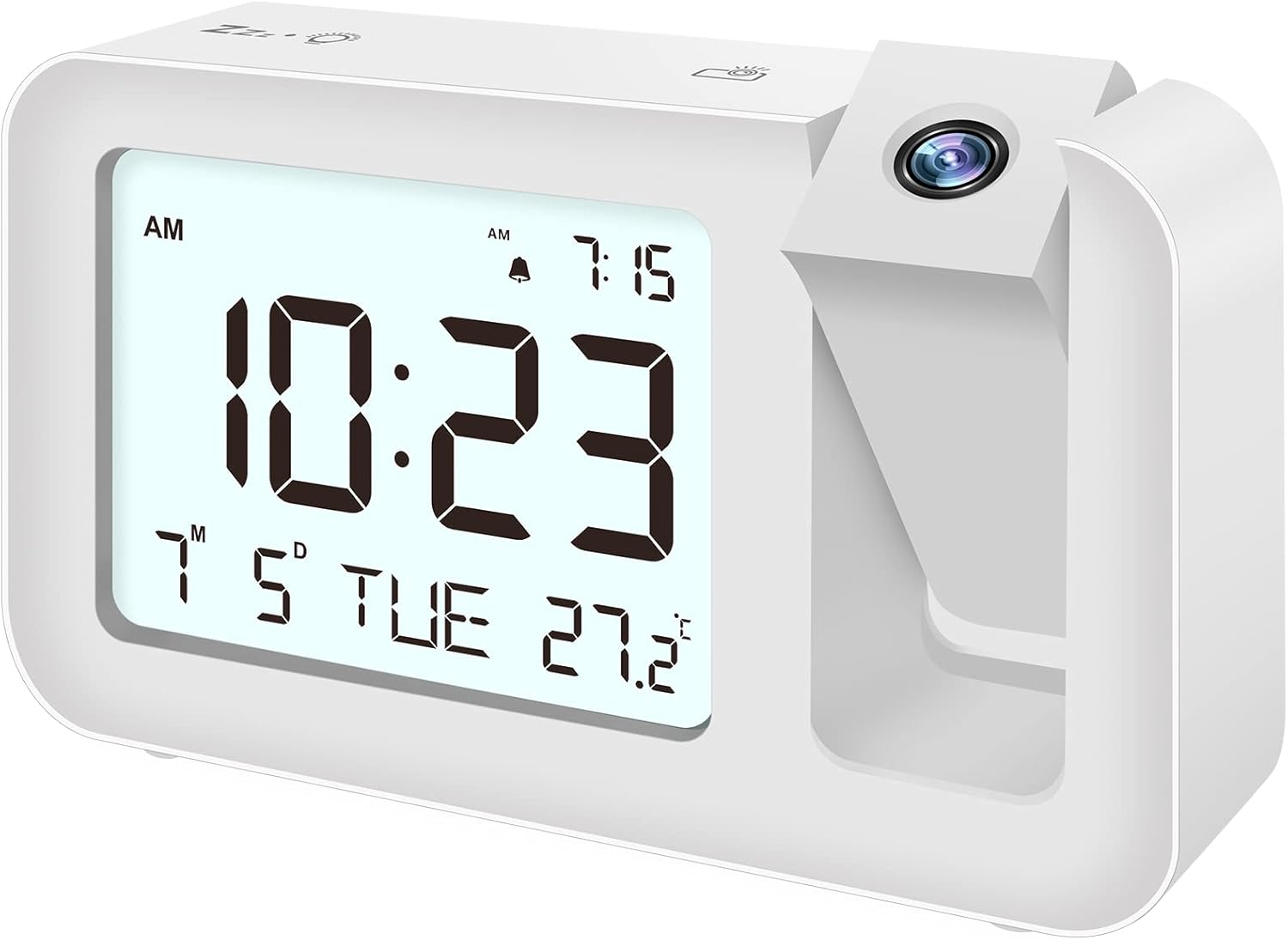 Projection Alarm Clock for Bedroom, Digital Alarm Clock with 120 ...