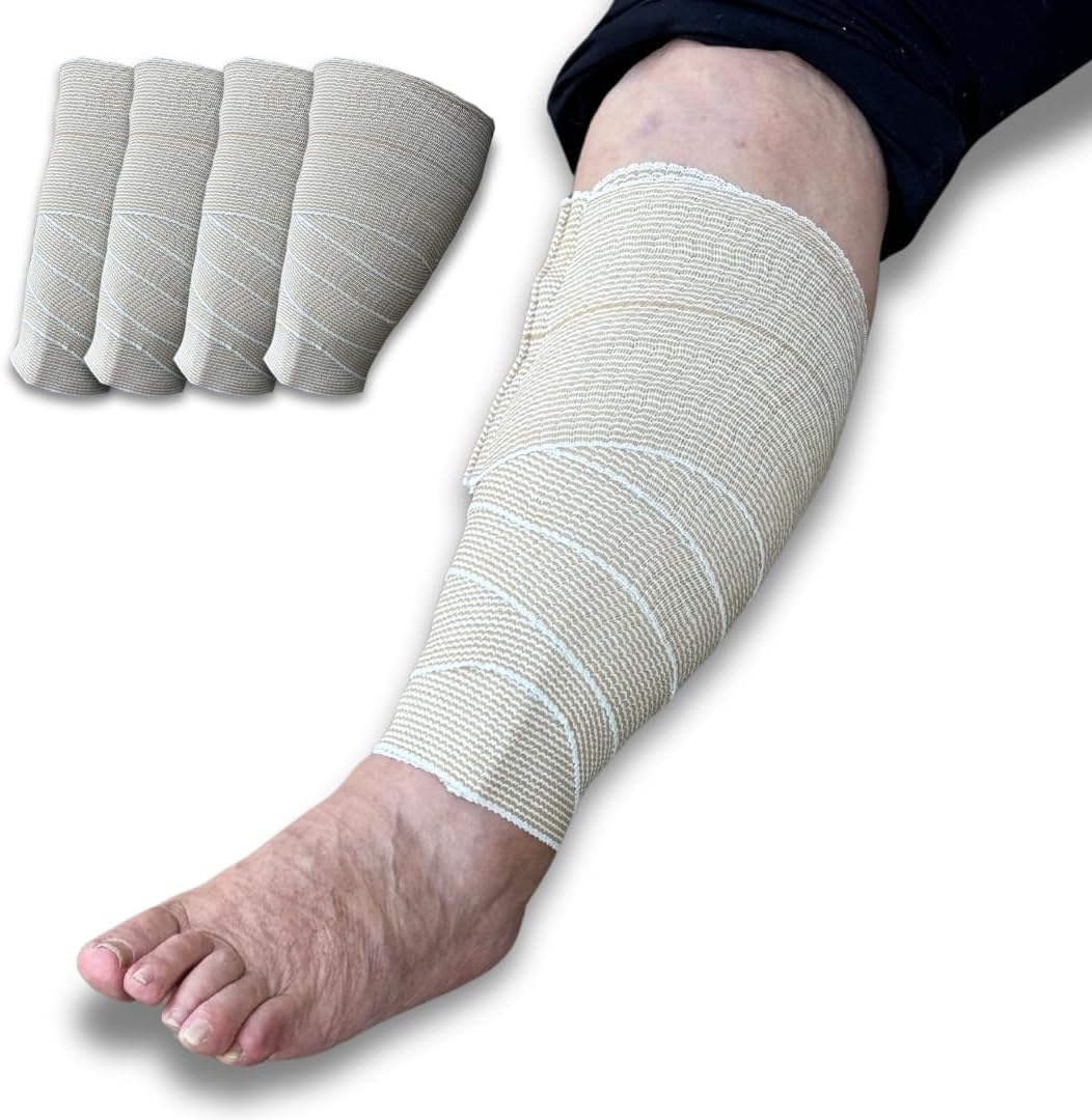 Amazon.com: Croknit 3 Pairs Lymphedema Compression Leg Wraps Adjustable ...