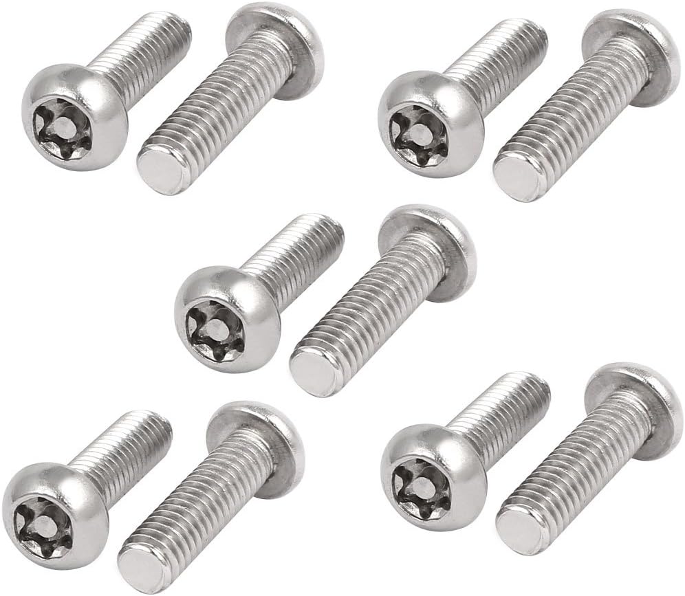 Amazon.com: uxcell M6x20mm 304 Stainless Steel Button Head Torx Six ...