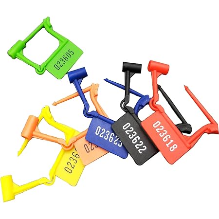 Numbered Security Plastic Padlock Seals Small Red 100 pcs per Bag ...