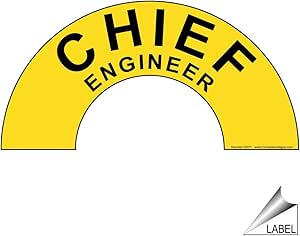 Amazon.com : Chief Engineer Label NHE-19371 Hard Hat / Helmet Labels ...