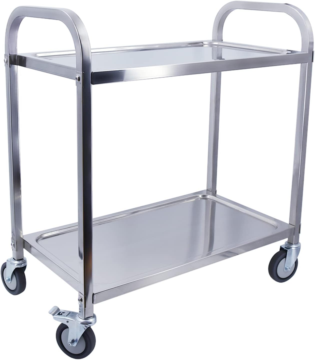 Nisorpa 3 Tier Stainless Steel Catering Trolley Wheels Utility Cart ...
