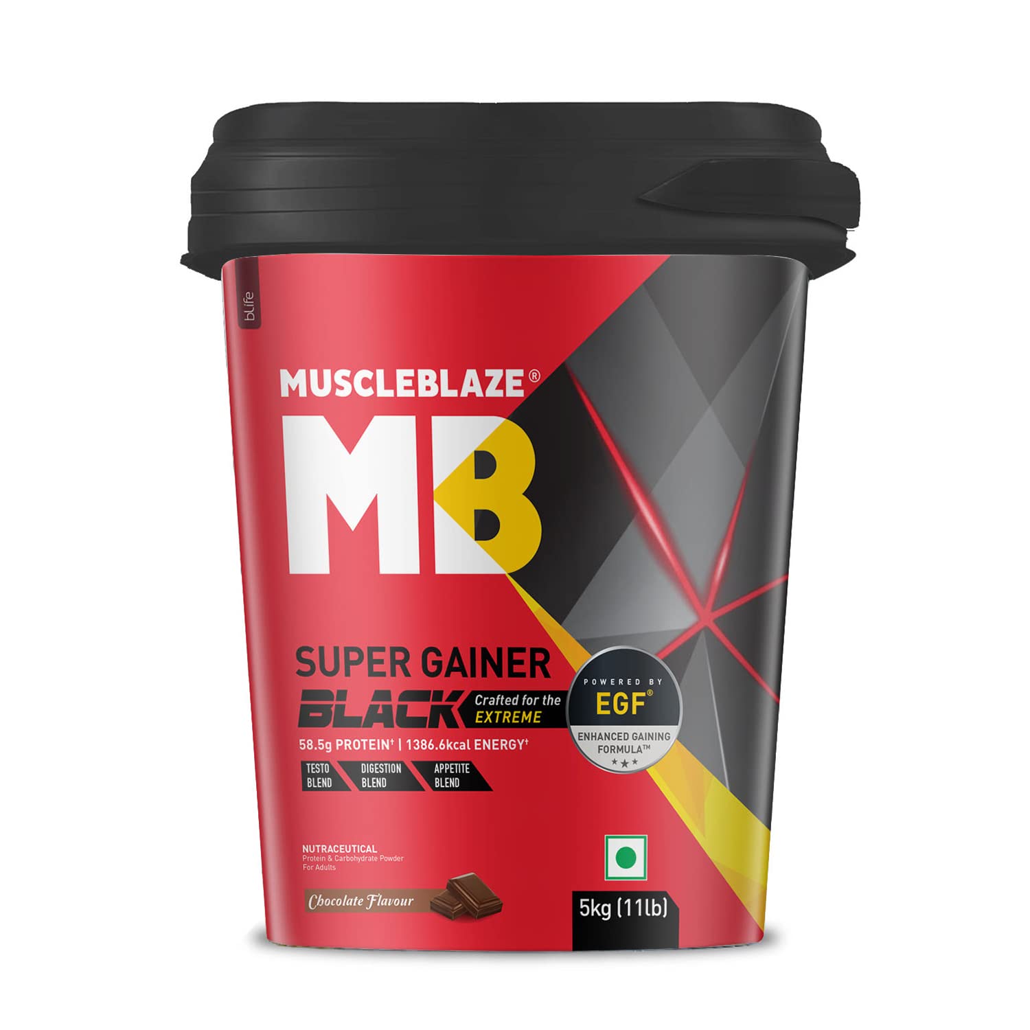 MuscleBlaze Super Gainer Black with Enhanced Gaining Formula™- Appetite ...