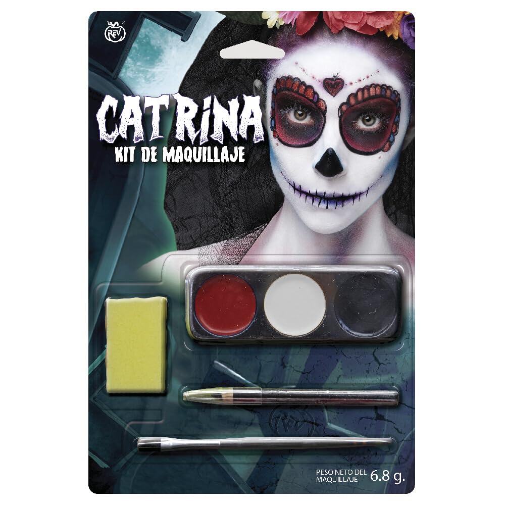 REV Maquillaje Catrina.Kit de Pintura Facial para Cosplays.Kit ...