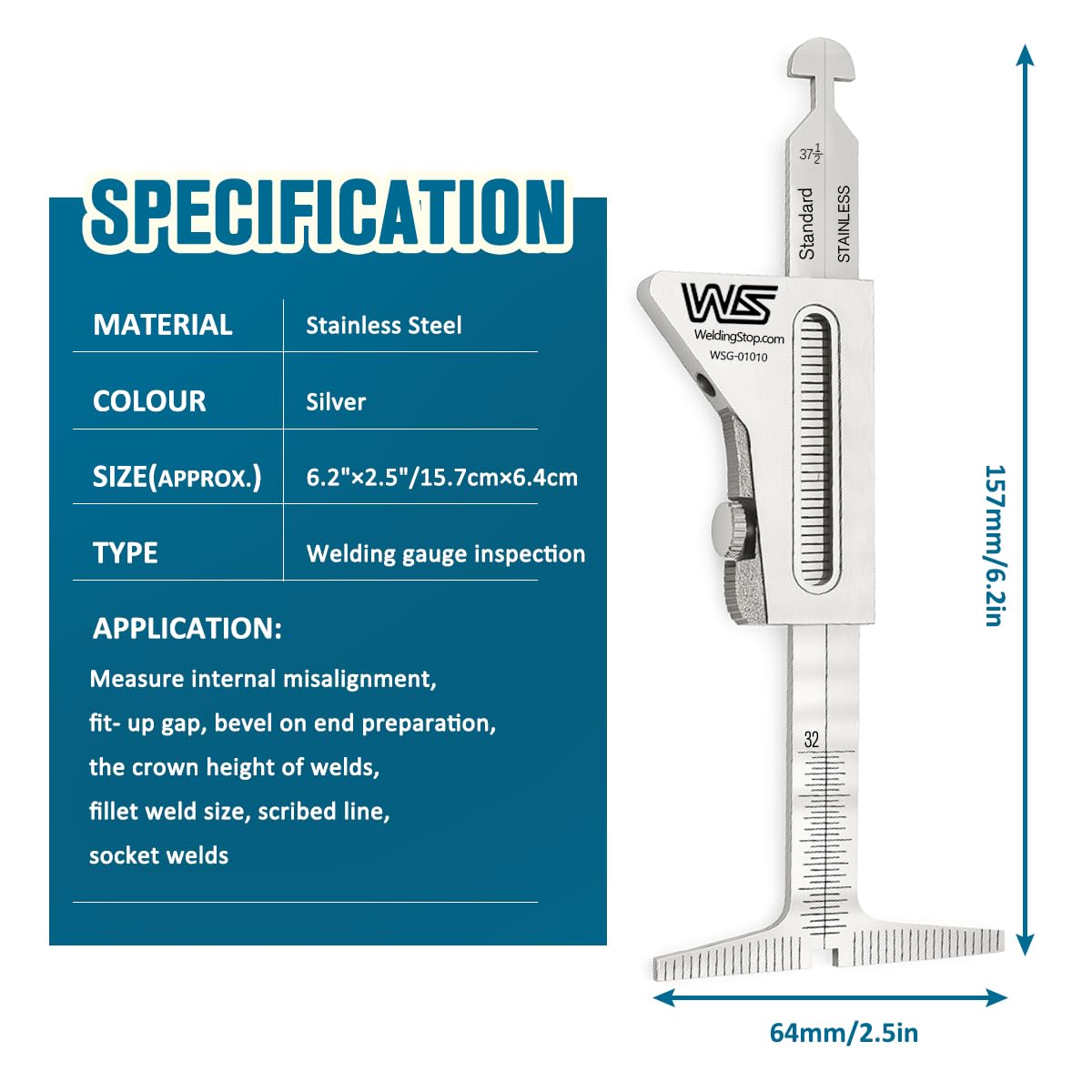 Snapklik.com : Hi-Lo Welding Gauge Standard & Metric Pipe Weld ...