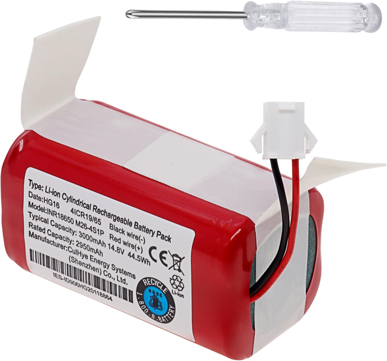 Amazon.com: Anztek 3 Prong Plug Replacement Battery, Replace/Compatible ...