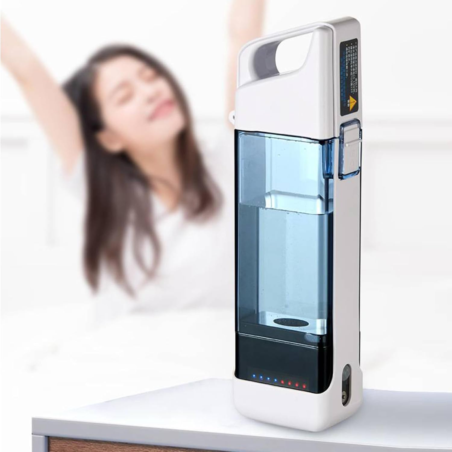 300ML Hydrogen Water Bottle, SPE PEM Technology Water Ionizer Portable ...