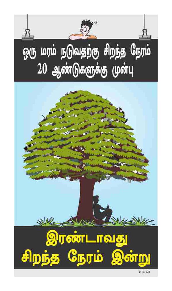 Posterkart VADPT240 Environmental Awareness Poster-Plant a Tree-Tamil ...