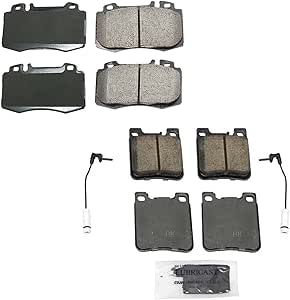 Amazon.com: Akebono Euro Front and Rear Ceramic Slotted Brake Pads Set ...