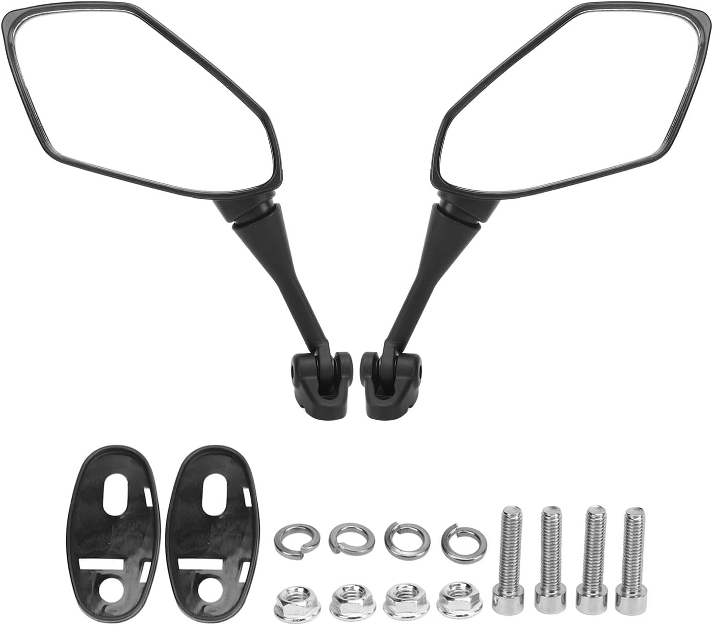 Dioche Motorcycle Handlebar Mirrors, 1 Pair Motorcycle Rear Mirror ...