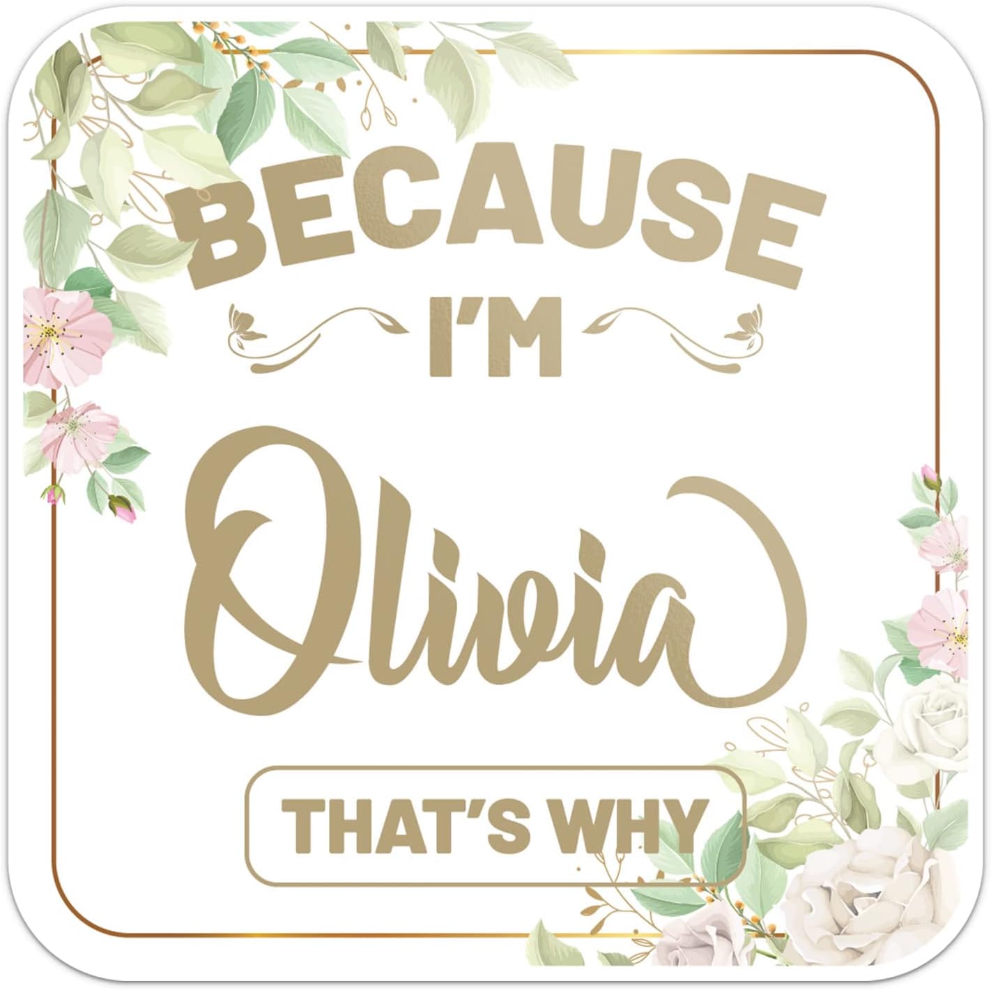 Amazon.com - Olivia Name Sticker, Car Bumper, Laptop, Water Bottle ...