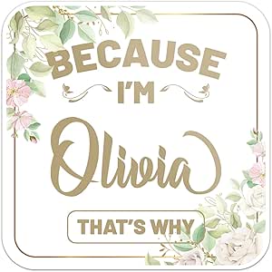 Amazon.com - Olivia Name Sticker, Car Bumper, Laptop, Water Bottle ...