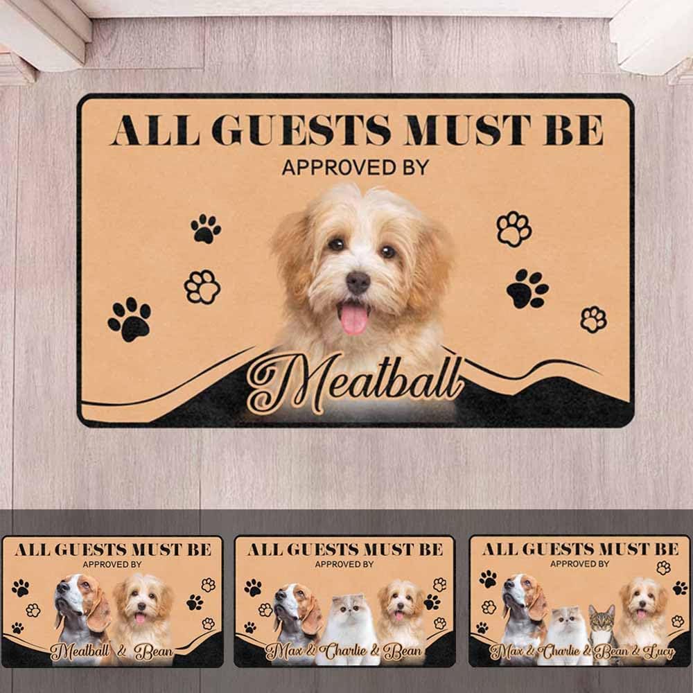 Amazon.com: Generic Personalized Dog Cat Doormat, Custom Pet Door Mat ...