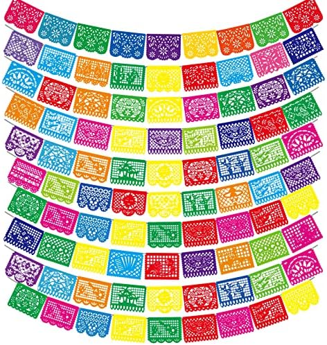 Amazon.com: Dia de Los Muertos Large Paper Banner, 5 Pack Papel picado ...