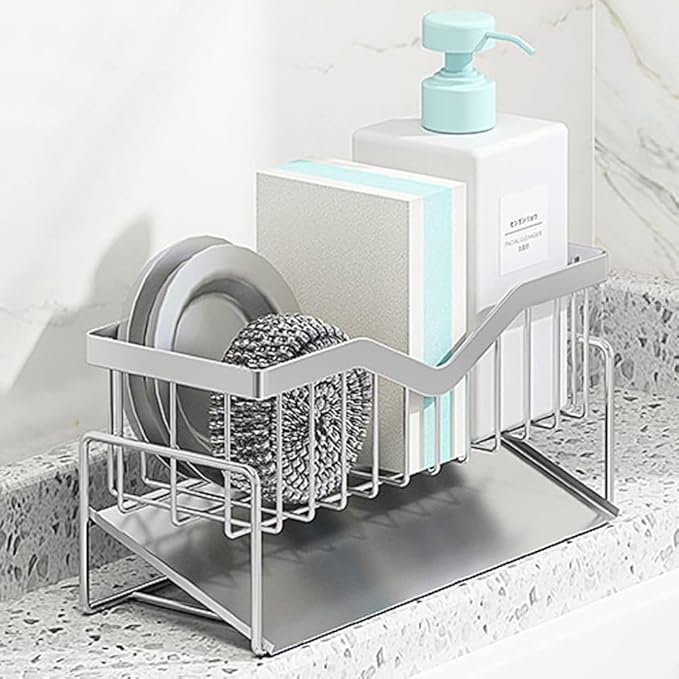 Amazon.com - MINGFANITY Kitchen Sink Caddy Sponge Holder, Quick ...