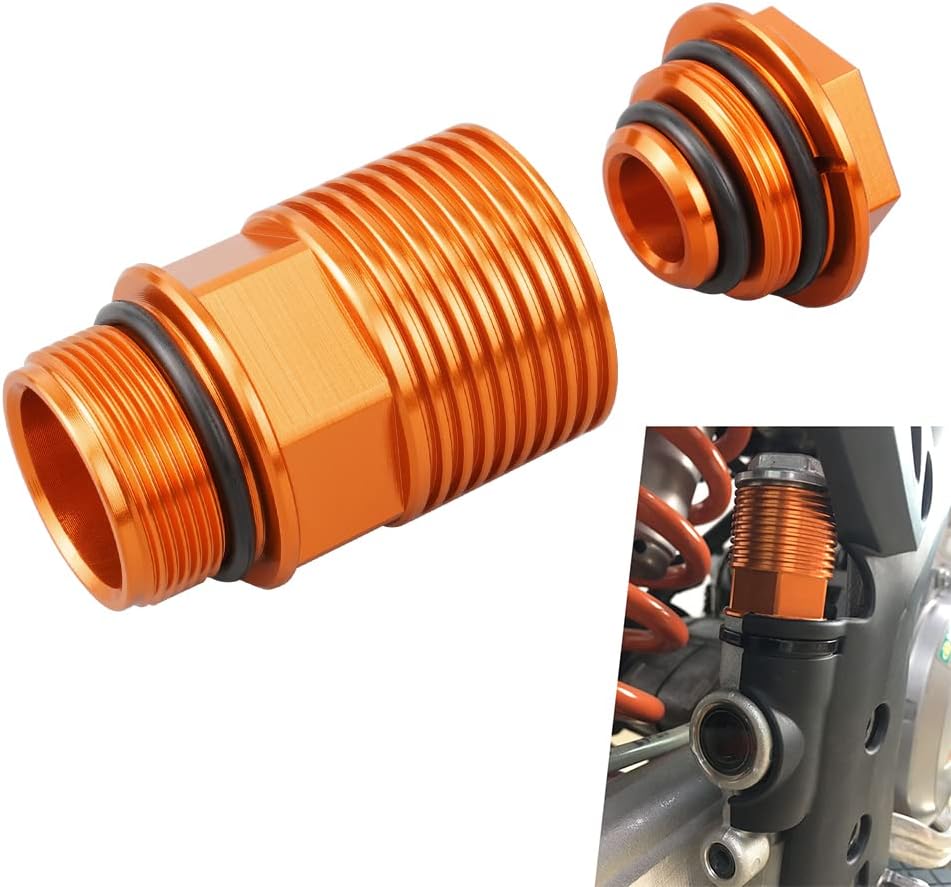 Amazon.com: NICECNC Orange Rear Brake Reservoir Extender Cap Set ...