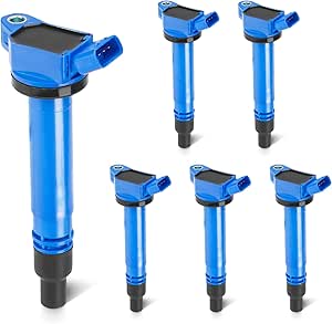 Amazon.com: Blue Set of 6 Ignition Coil Pack Compatible with Toyota Avalon Camry Sienna RAV4 ...