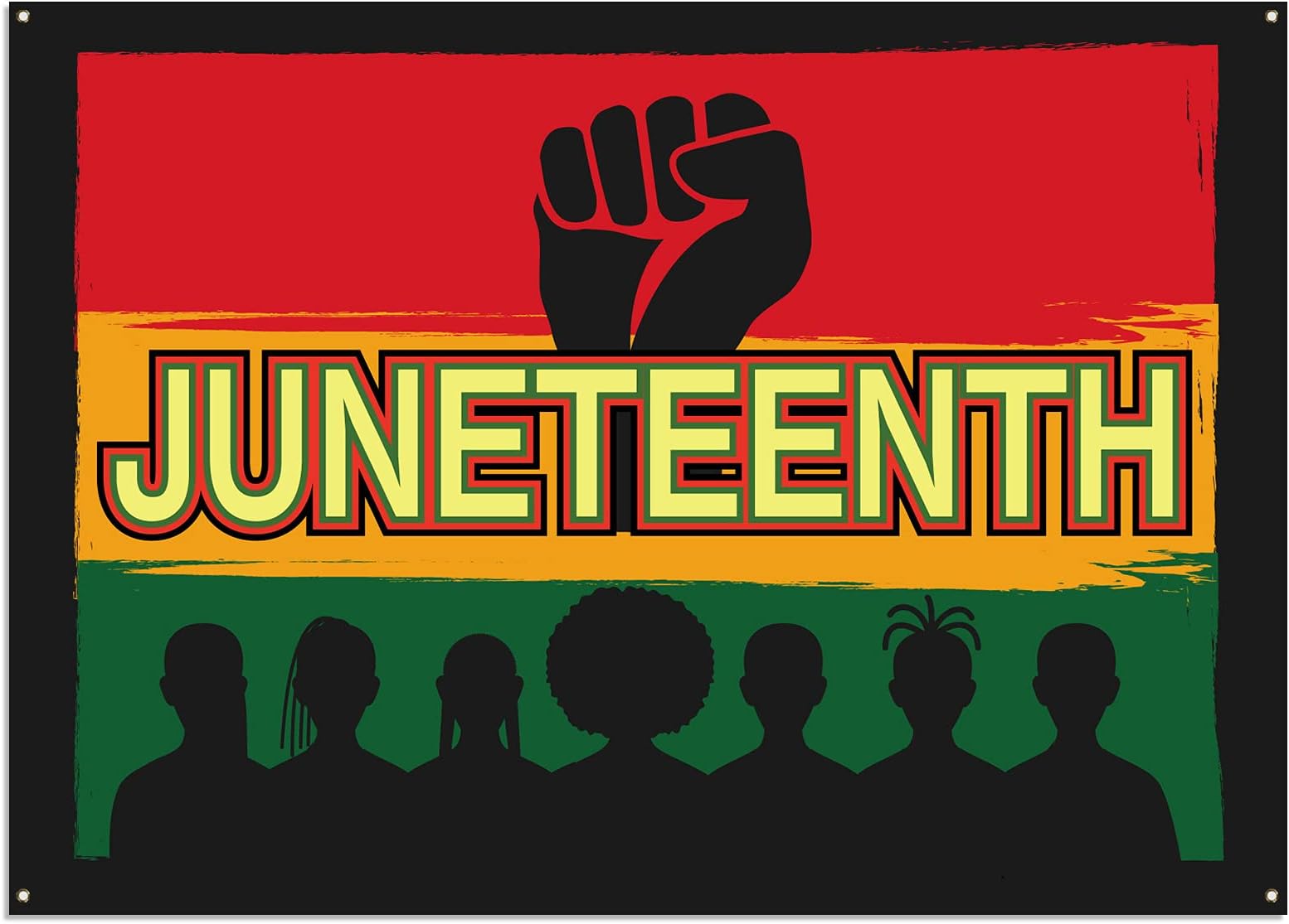 Amazon.com : ZJRBJB 10x8ft Juneteenth Backdrop Happy Juneteenth ...