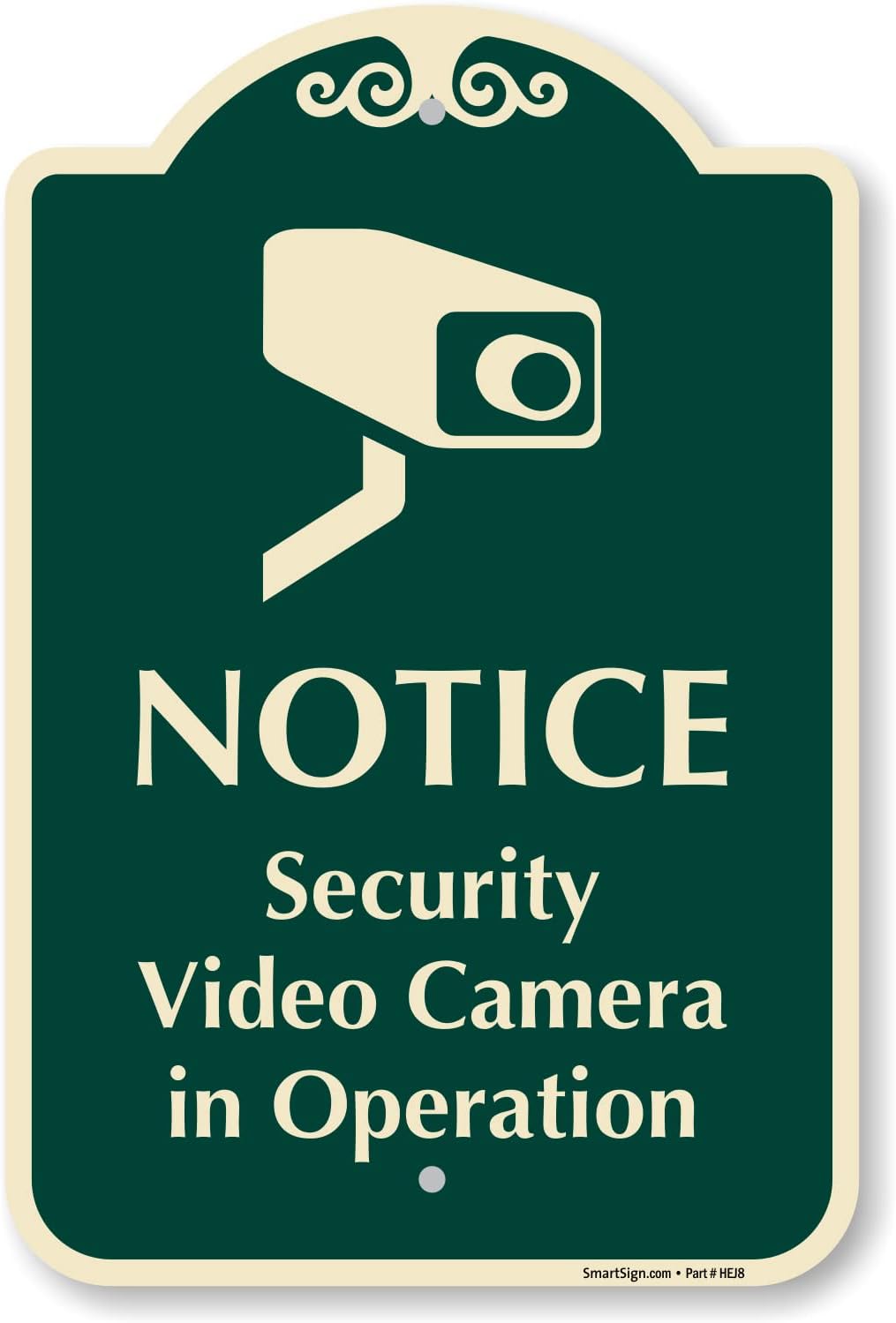 Amazon.com: SmartSign Designer "Notice - Security Video Camera In ...