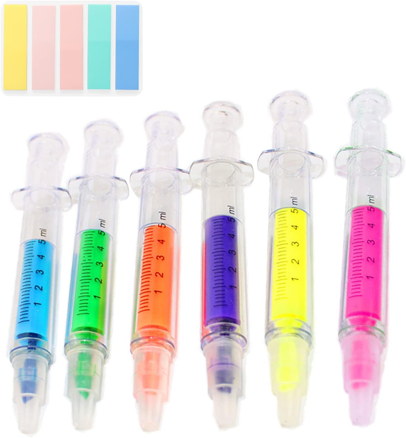 QEEQPF 6 stylos à injection, avec un paquet d'autocollants d'index ...