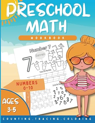 Preschool Math Summer Activity Book Ages 3-5: Kindergarten Math Prep ...