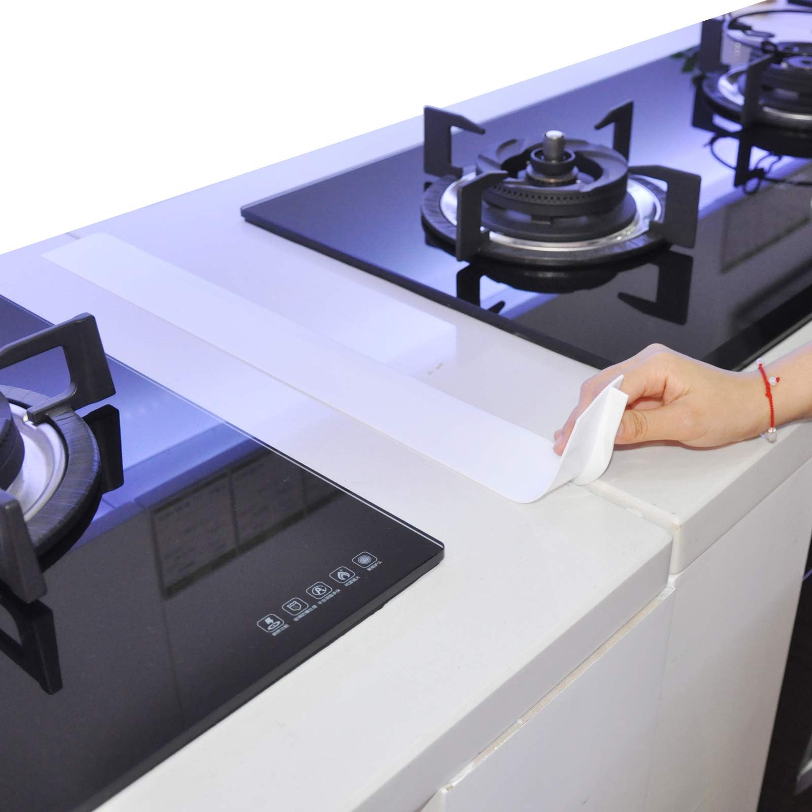 Amazon.com: 2 Pack Silicone Stove Counter Gap Cover， Flexible Easy ...