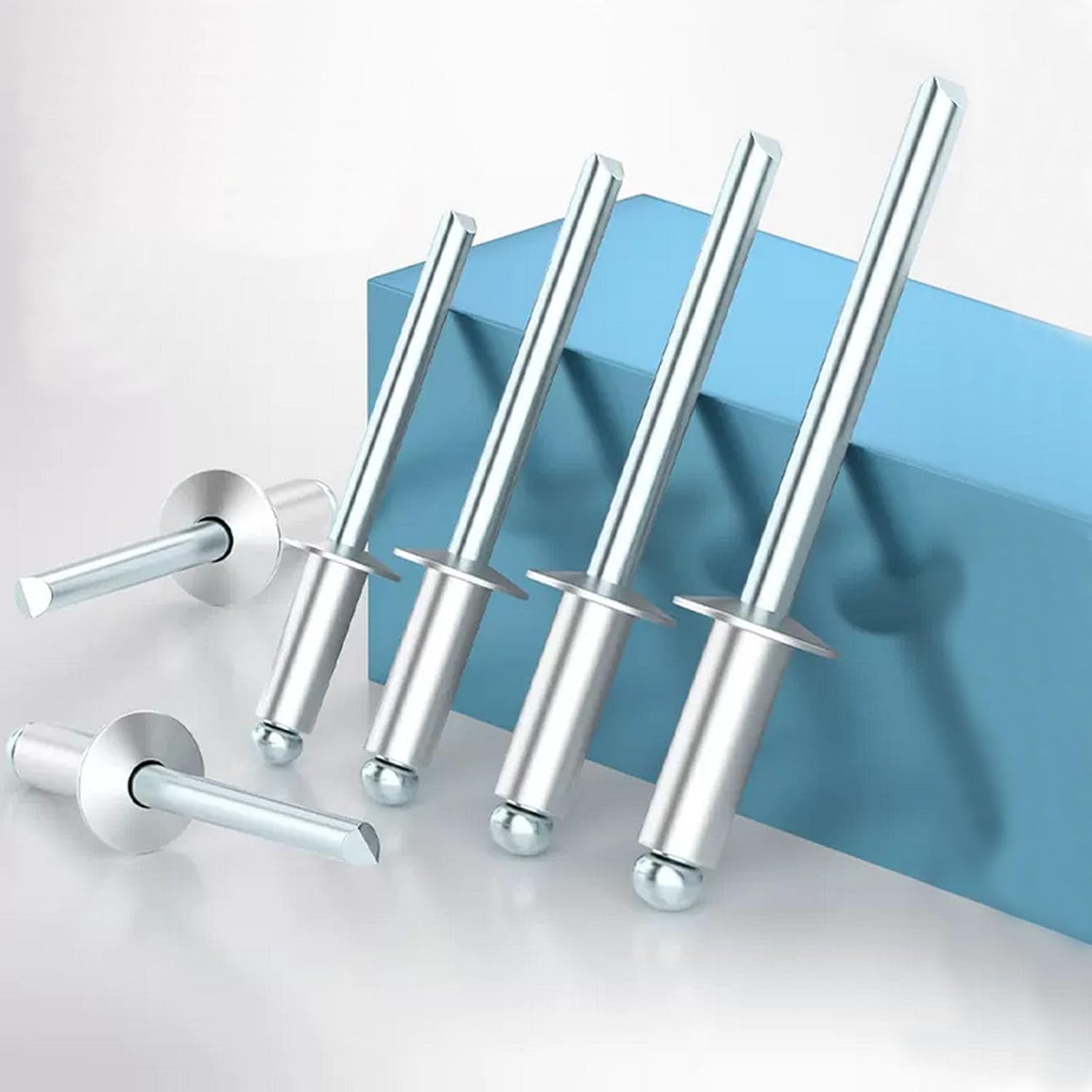 92Pcs 6 Size Blind Rivets, Pop Rivets Assortment Kit Aluminum Handle ...