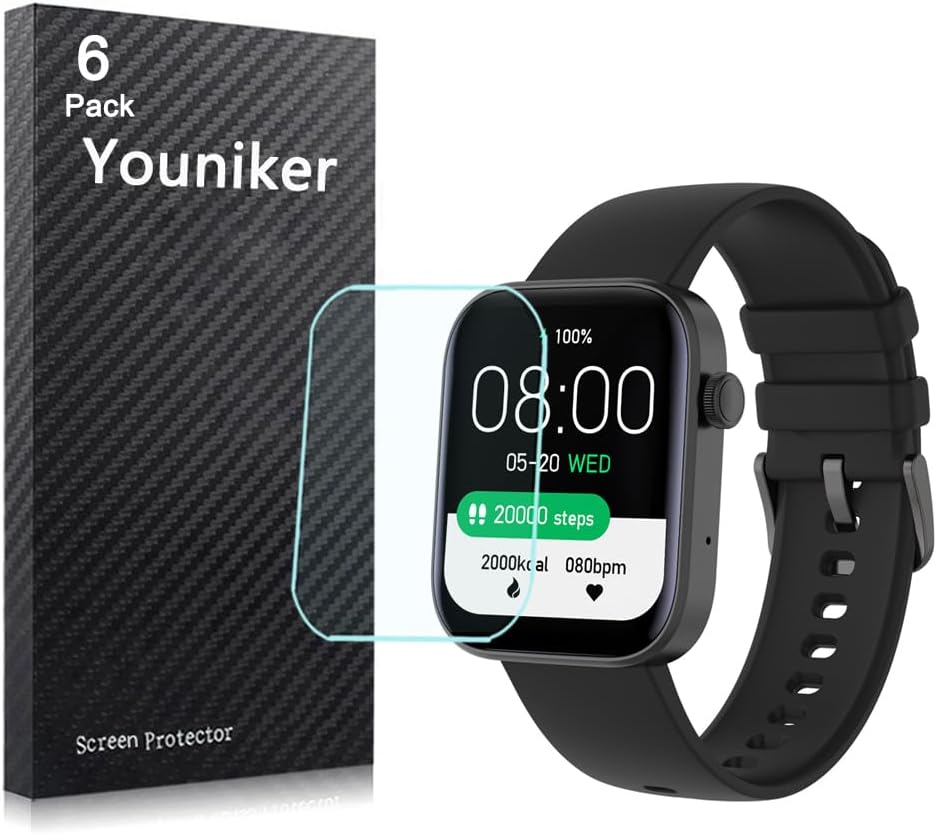 Amazon.com: Youniker 6 Pack Compatible with aycy Y6 1.85” Smart Watch ...