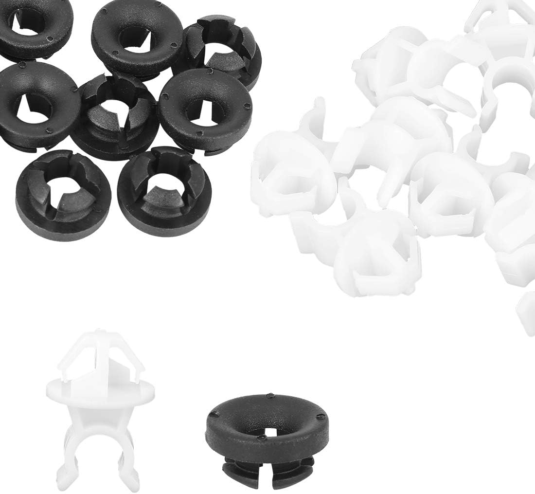 Amazon.com: X AUTOHAUX 20pcs Black White Car Hood Prop Rod Clip for ...