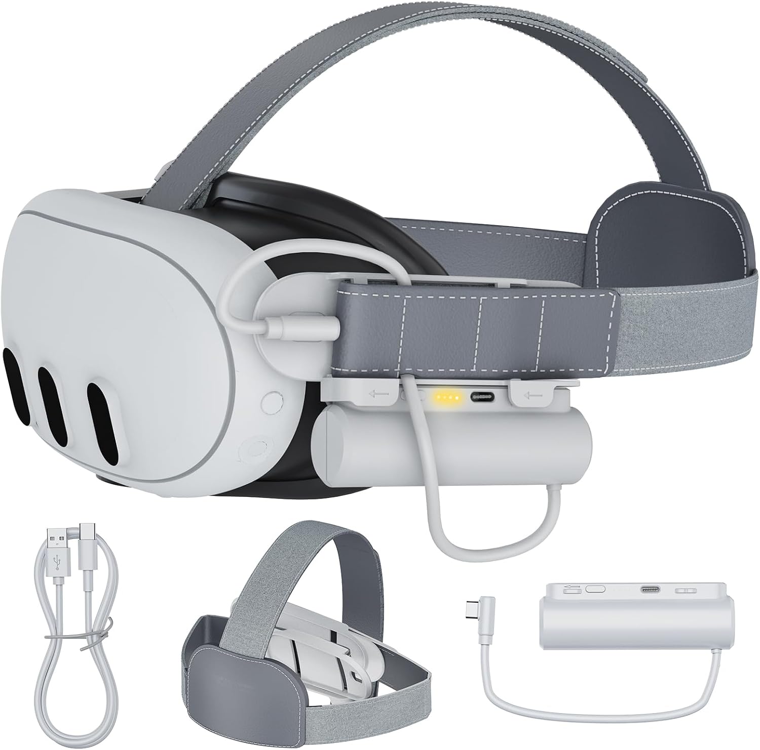 Amazon.com: 5000mAh Battery Head Strap for Meta Quest 3,TanReginal ...