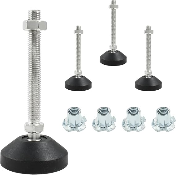 LifCratms 4 Pcs M12 Leveling Feet Heavy Duty, Anti Skid Adjustable Foot ...