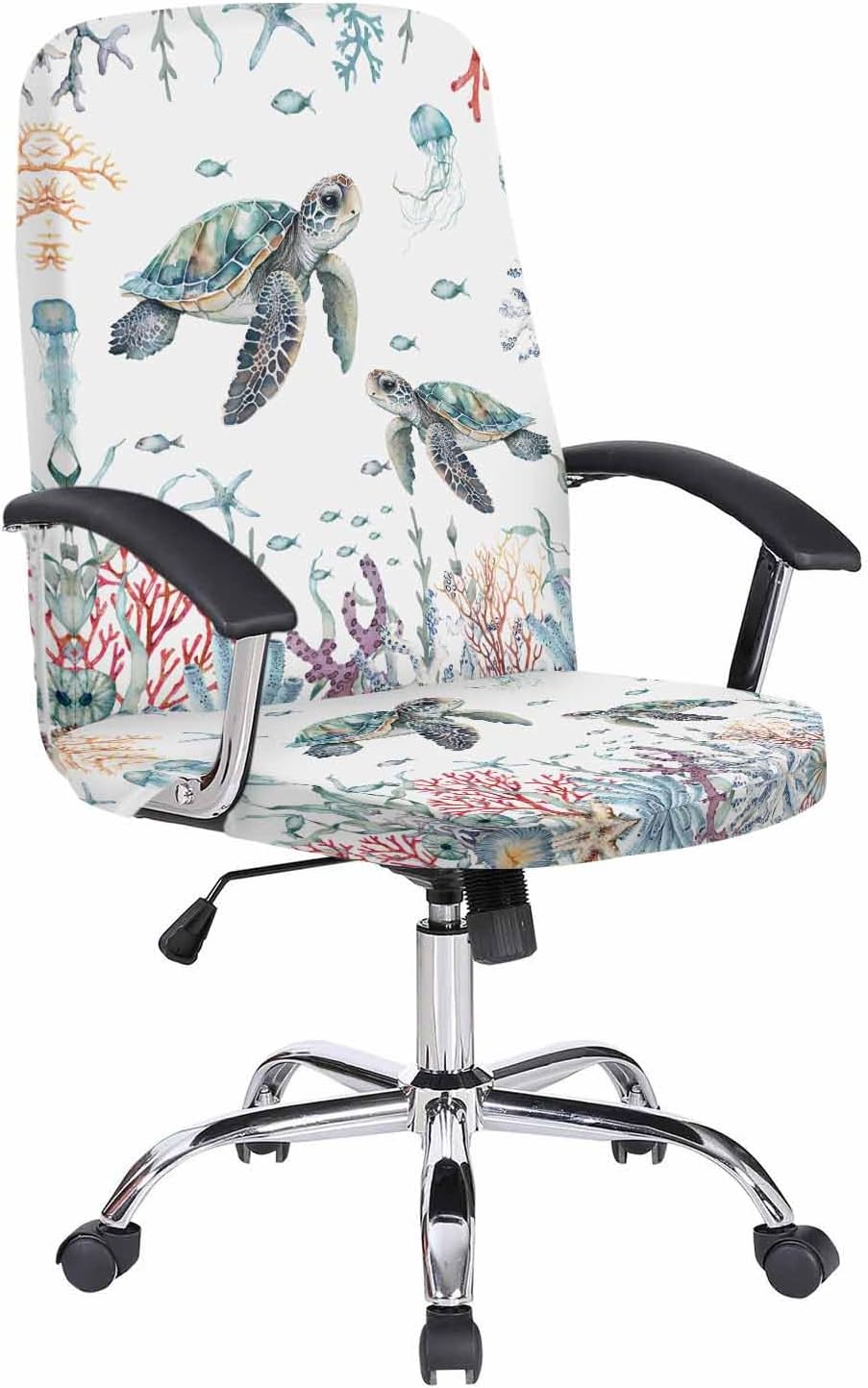 Amazon.com: DecorLovee Sea Turtle Office Chair Covers Stretchable ...