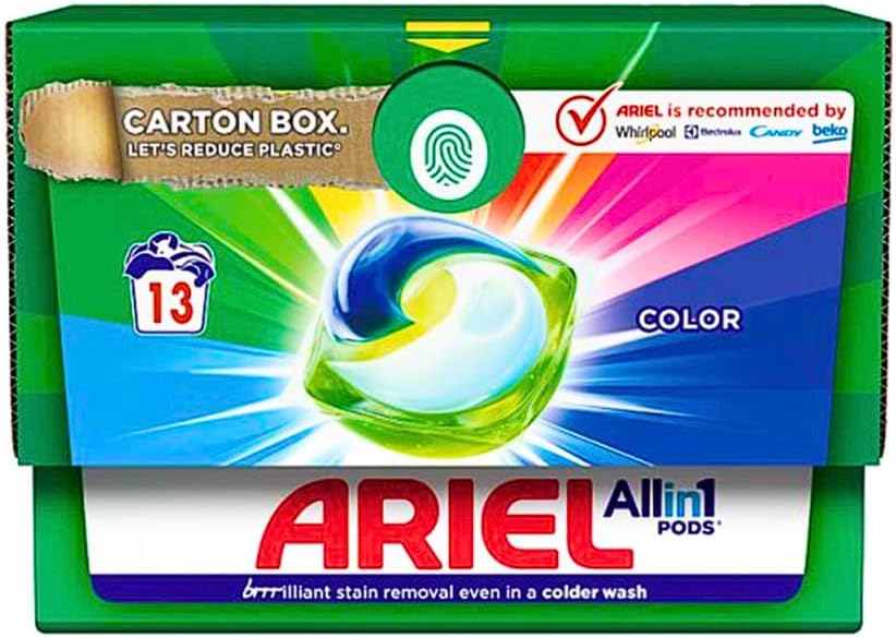 Amazon.com: Ariel Cápsulas de gel de color todo en 1 (13 cápsulas) 8.85 ...