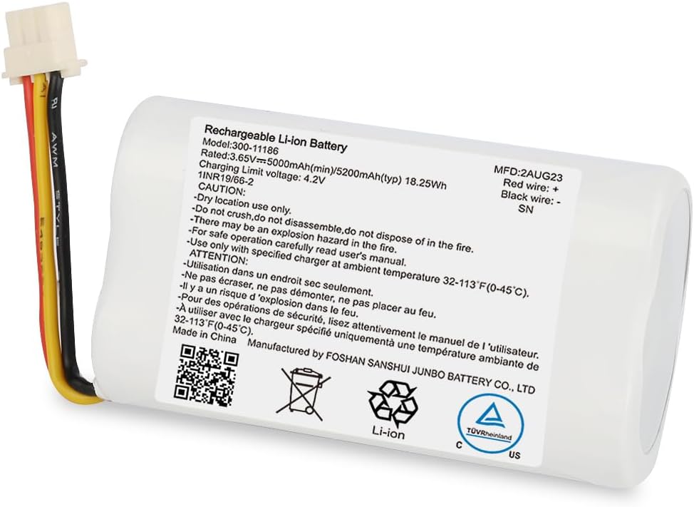 Amazon.com: iMah Replacement Battery 300-11186 3.65V 5000mAh(min ...