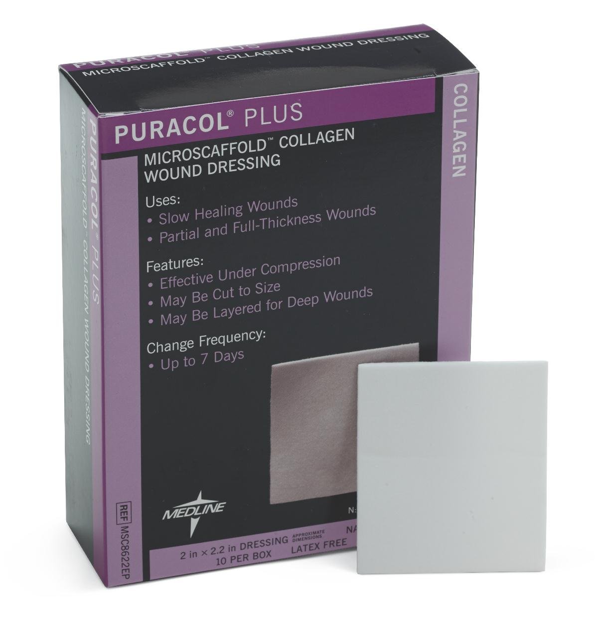 Amazon.com: Medline Puracol Plus Collagen Dressings, 2 x 2, 10 Count ...