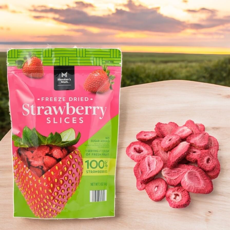 Amazon.com: generic Member Mark Freeze Dried Strawberry Slices 3 oz ...