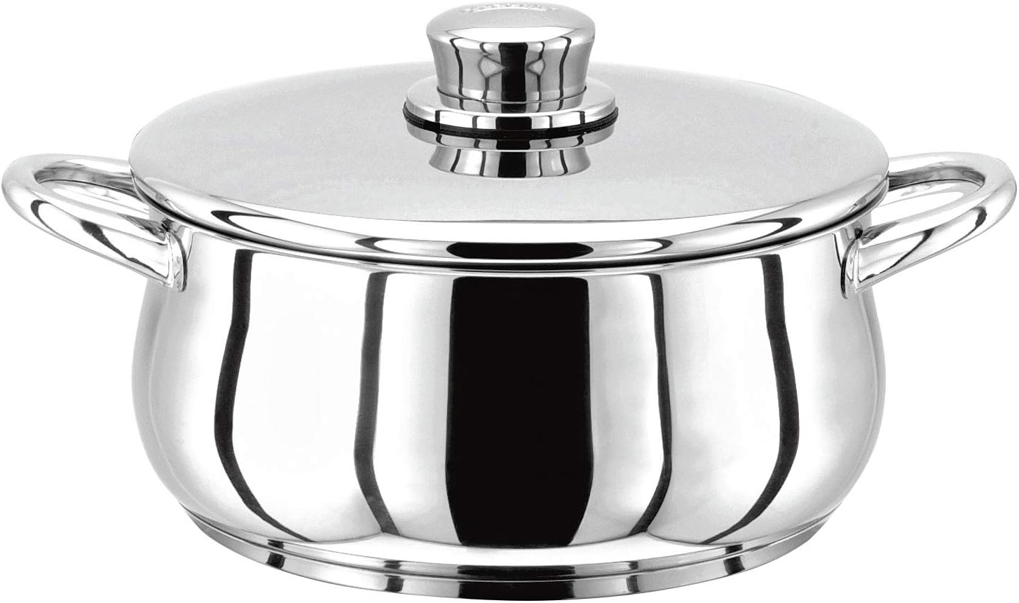 Stellar Classic Stainless Steel Casserole with Lid 20cm, 2L Induction ...