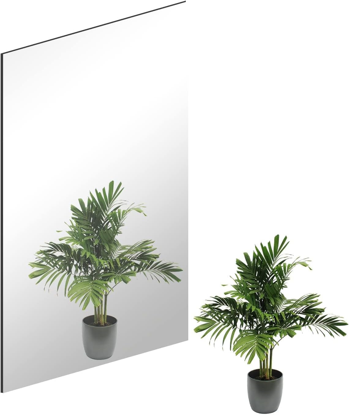 50 x 70cm Rectangle Unframed Frameless Bathroom Mirror with Pre-Drilled ...