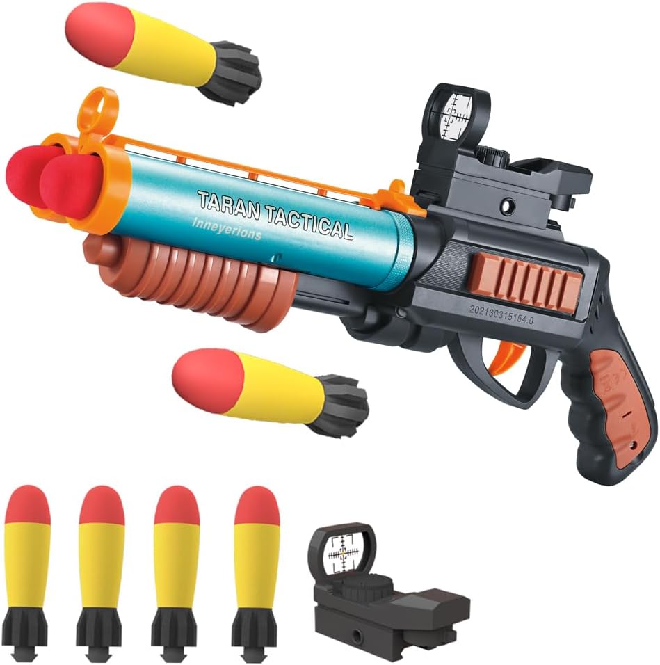 Amazon.com: Double Barrel Toy Rocket Launcher, Soft Bullet Toy Foam ...