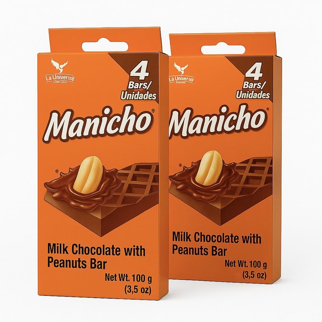 Amazon.com : Manicho La Universal - Chocolate con leche y mani - 100g/3 ...