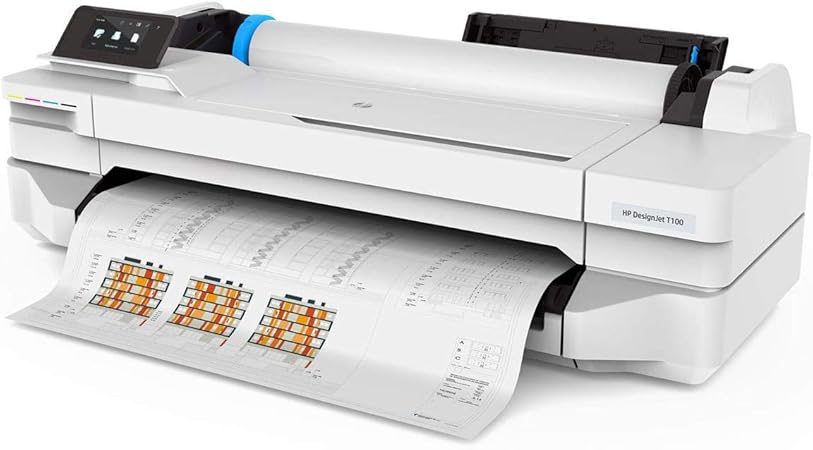 Amazon.com: HP DesignJet T100 Large Format Compact Wireless Plotter ...