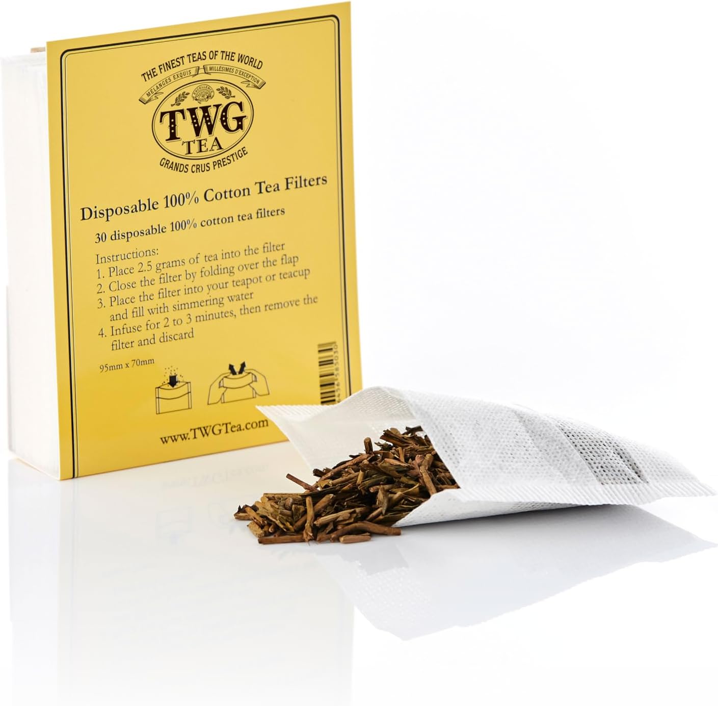 Amazon.com: TWG Tea | Disposable Cotton Tea Filter (pack of 30 pieces ...