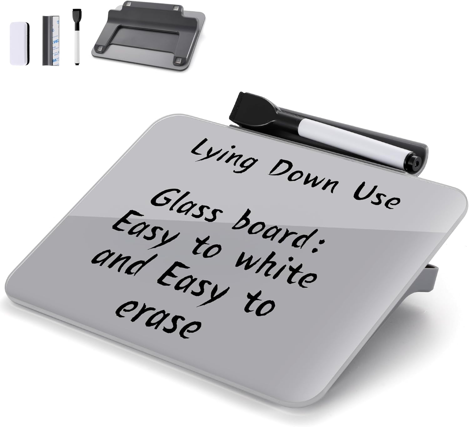 Desktop Whiteboard, Small Glass Dry Erase Board with Marker, Dry Erase ...